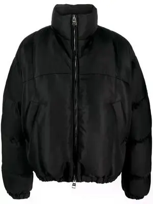 Alexander McQueen Padded Funnel Neck Jacket - Black
