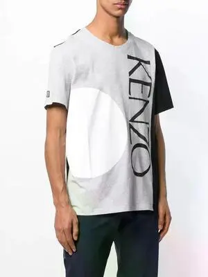 Kenzo Logo Colour-block T-shirt - Grey