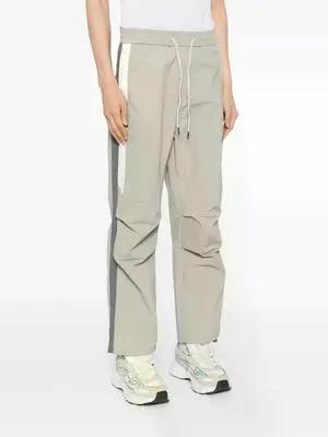 GROUND ZERO Logo Print Straight-leg Trousers