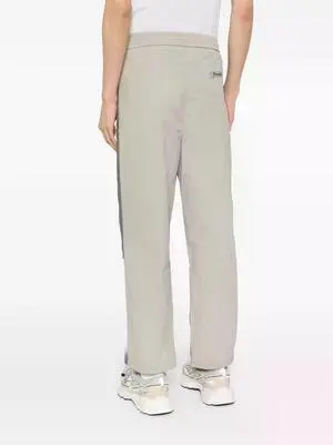 GROUND ZERO Logo Print Straight-leg Trousers