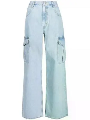 AGOLDE Wide-leg Stonewashed Jeans