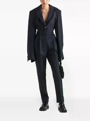 Prada Pressed-crease Tailored Trousers - Blue