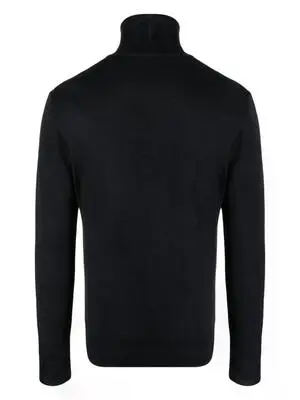 Altea Virgin Wool Roll Neck Jumper - Black