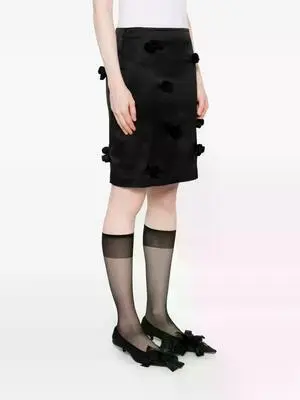Sportmax Borbona Mini Skirt With Floral Appliqu