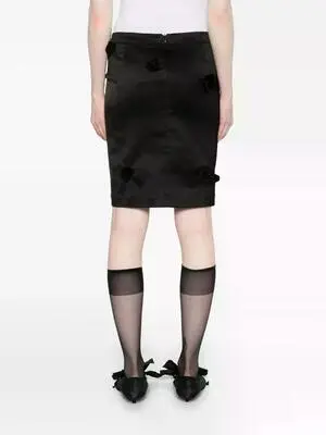 Sportmax Borbona Mini Skirt With Floral Appliqu