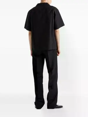 Prada Technical Cotton Short-sleeved Shirt - Black
