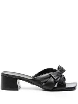 STUART WEITZMAN Sofia Nappa Leather Block Heel Sandals
