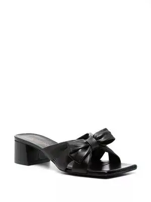 STUART WEITZMAN Sofia Nappa Leather Block Heel Sandals