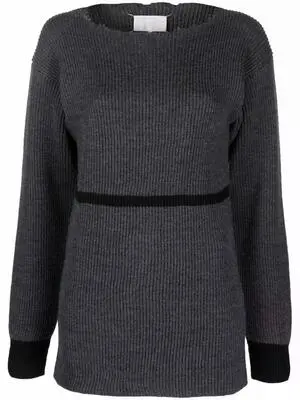 MAISON MARGIELA Ribbed-knit Jumper - Grey