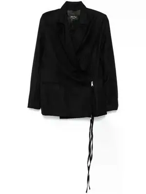 Andrea Ya'aqov Wrap Blazer - Black