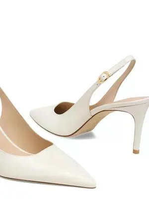STUART WEITZMAN Pointed Toe Slingback Pumps - Neutrals