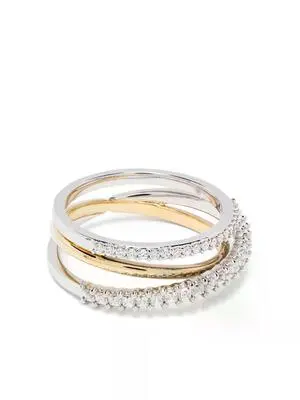 SWAROVSKI Hyperbola Ring With Crystal Embellishment - Silver