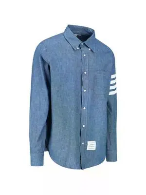 Thom Browne 4-bar Straight-fit Chambray Shirt