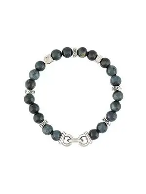 FERRAGAMO Semi-precious Stone Gancini Bracelet - Black