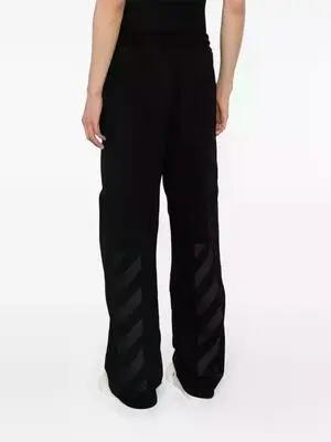 Off-White Diag-stripe Embroidered Track Pants - Black