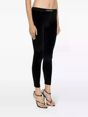 TOM FORD Velvet Logo-waistband Leggings