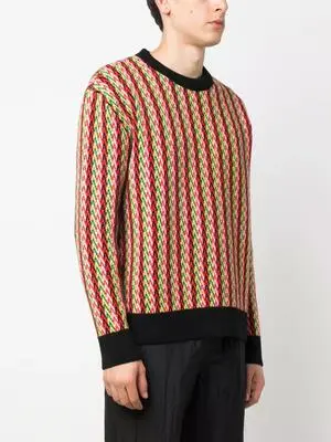 LANVIN Chevron Patterned Jumper - Red
