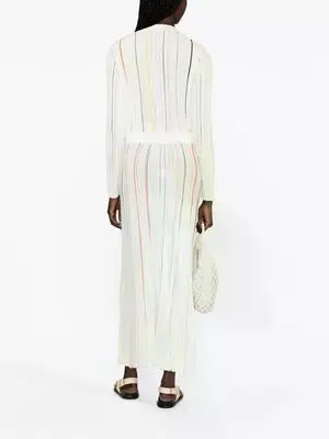 Sonia Rykiel Paris Striped Pleated Maxi Skirt