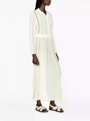 Sonia Rykiel Paris Striped Pleated Maxi Skirt