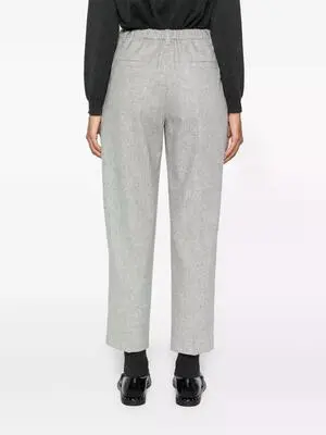 Brunello Cucinelli Mélange Pleated Tapered Trousers