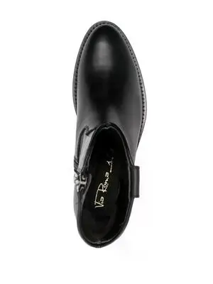 VIA ROMA 15 Calf Leather Cowboy Ankle Boots