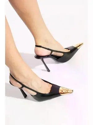 Saint Laurent Jeanne Slingback Pumps - Black
