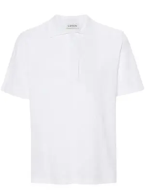 LANVIN Short-sleeve Cotton Polo Shirt - White