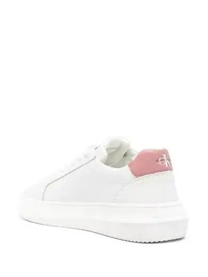 Calvin Klein Calf Leather Logo Print Sneakers