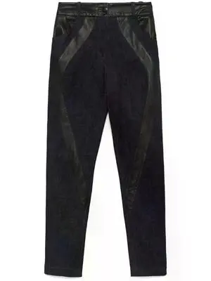 MITILIANE COUTURE Paneled Slim-cut Jeans - Blue