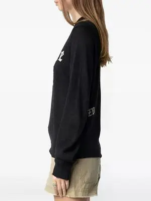 Zadig&Voltaire Call Me Baby" Slogan Print Crew Neck Jumper