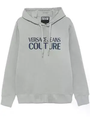Versace Logo Hoodie - Grey