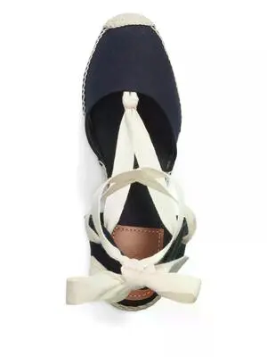 Polo Ralph Lauren Wedge Espadrilles With Tie-fastening Ankle Strap