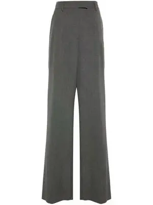 Valentino Garavani Wide-leg Trousers In Medium Virgin Wool Blend