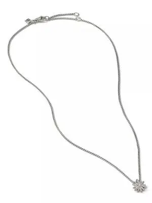 David Yurman Sterling Pavé-set Diamond Starburst Pendant Necklace