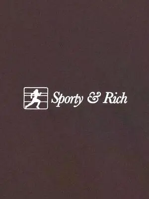 Sporty & Rich Runner Script Sports Bra - Brown