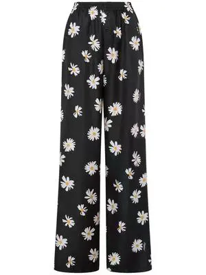 Moschino Daisy Print Trousers - Black