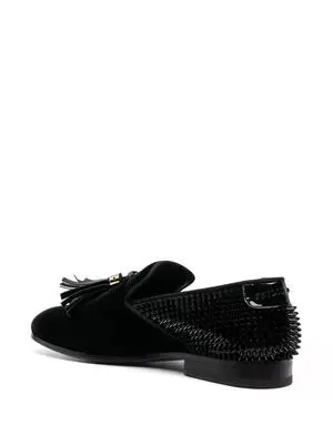 Philipp Plein Studded Velvet Loafers