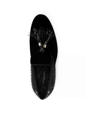 Philipp Plein Studded Velvet Loafers