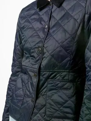 Barbour Quilted Corduroy-collar Jacket - Blue