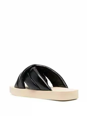 Proenza Schouler Crossover Padded Leather Slides - Black