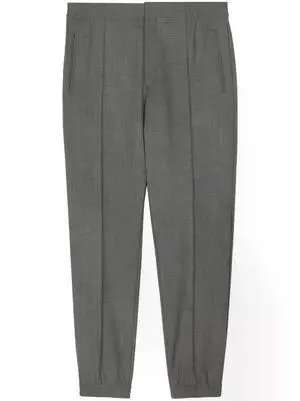 Paul Smith Pleated Tapered Wool Blend Trousers - Grey