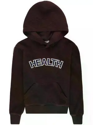 Sporty & Rich Slogan Patch Fleece Hoodie