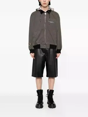 AAPE BY *A BATHING APE Logo-graffiti Print Hooded Jacket - Neutrals