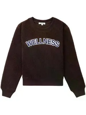 Sporty & Rich Slogan-patch Fleece Jumper