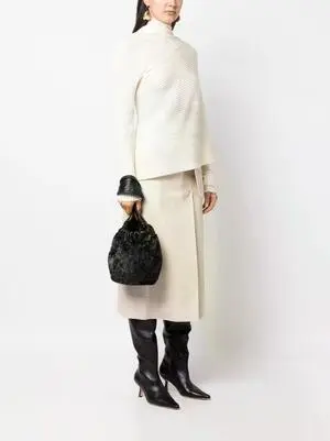 JIL SANDER Leather Tote Bag - Black