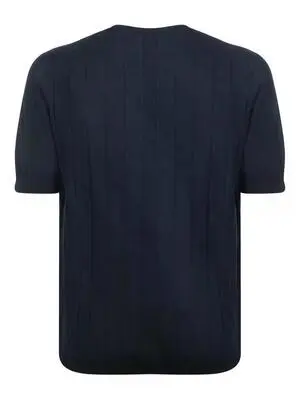 FILIPPO DE LAURENTIIS Ribbed-knit T-shirt - Blue