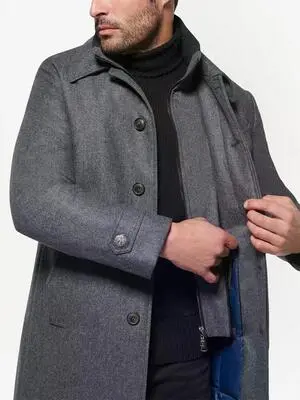 NORWEGIAN WOOL Down-lined Wool Coat
