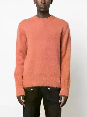 Off-White Arrows Intarsia Crew Neck Jumper - Orange