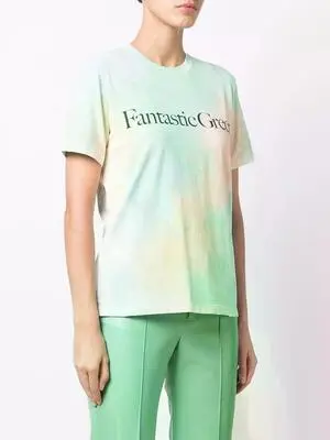 MSGM Slogan Print Cotton T-shirt