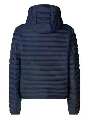 SAVE THE DUCK Padded Hooded Zip-up Jacket - Blue